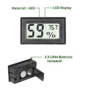 Goabroa Mini Hygrometer Thermometer Digital Indoor Humidity Gauge Monitor with Temperature Meter Sensor Fahrenheit (℉)