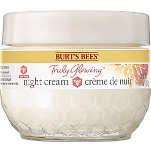 Burts Bees Truly Glowing Night Cream - Dry Skin Unisex 1.8 oz, White