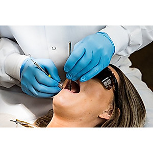 SupplyMaster SMBLNE3L Blue Nitrile Exam Disposable Gloves - 3 Mil, Powder Free, Non-Sterile, Latex Free, Textured, Ambidextrous, Large, Case of 400