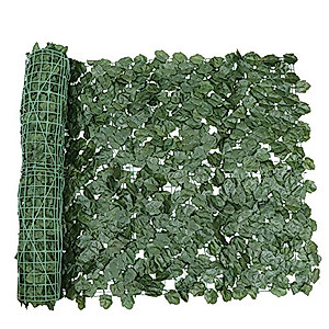 ZENY Artificial Hedge Privacy Fence Screen, 2 Pack 98x59'' Greenery Wall Panels Faux Lvy Leaf Plants Artificial Hedge Fence for Indoor Outdoor,Garden Backyard Decoration