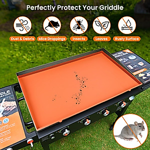 Blackstone Silicone Griddle Mat for Blackstone 36 Inch Griddle, Heavy Duty Food Grade Silicone Griddle Top Cover, Upgraded Reusable Griddle Mat Full Fit Protect Outdoor from Insects Rust Debris