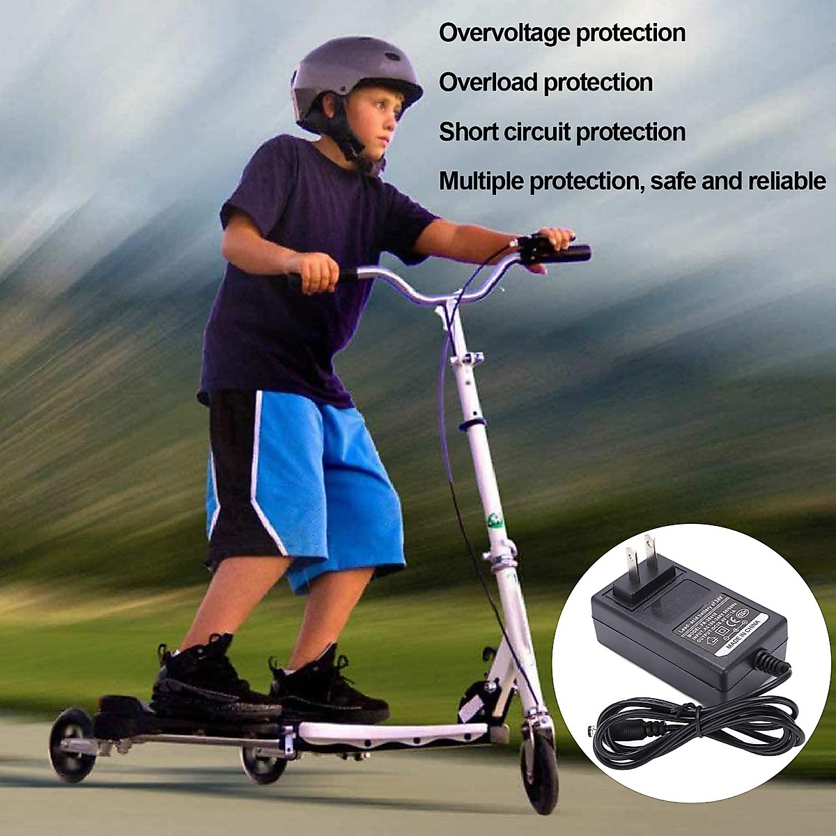 Electronic Scooter Battery Charger, 29.4V 1A Scooter Battery Charger for Electronic Scooter