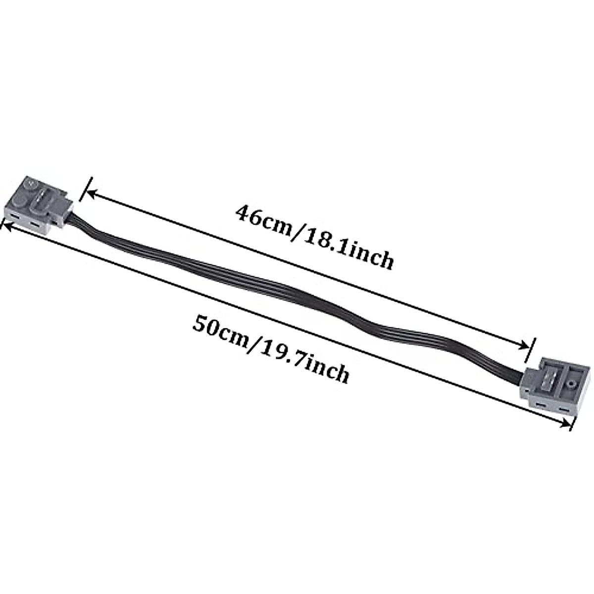 Power Functions Extension Wire Cord Connectors 19.69inch 50cm Compatible with legoeds MOC Motor 8886 8871 8870 LED Light Link Line 8869 Switch for Bricks Building Blocks Toy