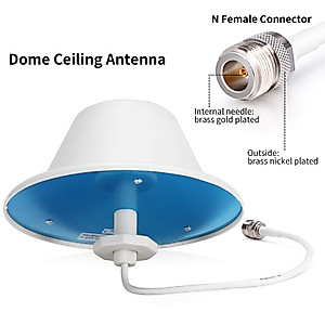 Dome Ceiling Antenna, XRDS-RF OmniDirectional Indoor Antenna 3G/4G/GSM/LTE High Performance Wide Band Antenna with N-Female Connector for Cell Phone Signal Booster Router Gateway (698 to 2700 MHz)