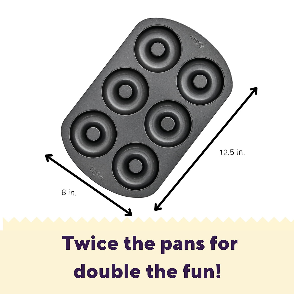 Wilton Non-Stick 6-Cavity Donut Baking Pans, 2-Count