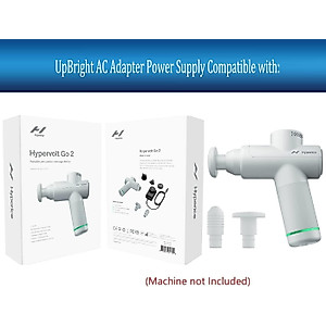 UpBright 18V AC/DC Adapter Compatible with Hyperice Hypervolt GO/Go 2/2 Pro/2 55000 001-00 55200 00100 54200 Massager Handheld Percussion Massage Gun Device MX24Z2-1801000 1A Power Supply Cord Charger