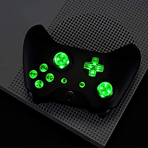 eXtremeRate Multi-Colors Luminated Dpad Thumbsticks Start Back ABXY Action Buttons (DTF) LED Kit for Xbox One Standard, Xbox One S X Controller 7 Colors 9 Modes Button Control -Controller NOT Included
