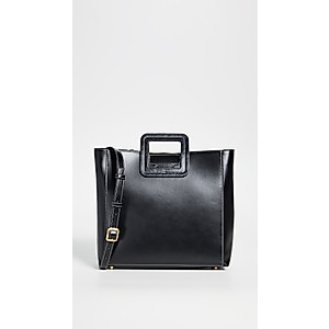 STAUD Women's Black Leather Shirley Large Tote Handbag