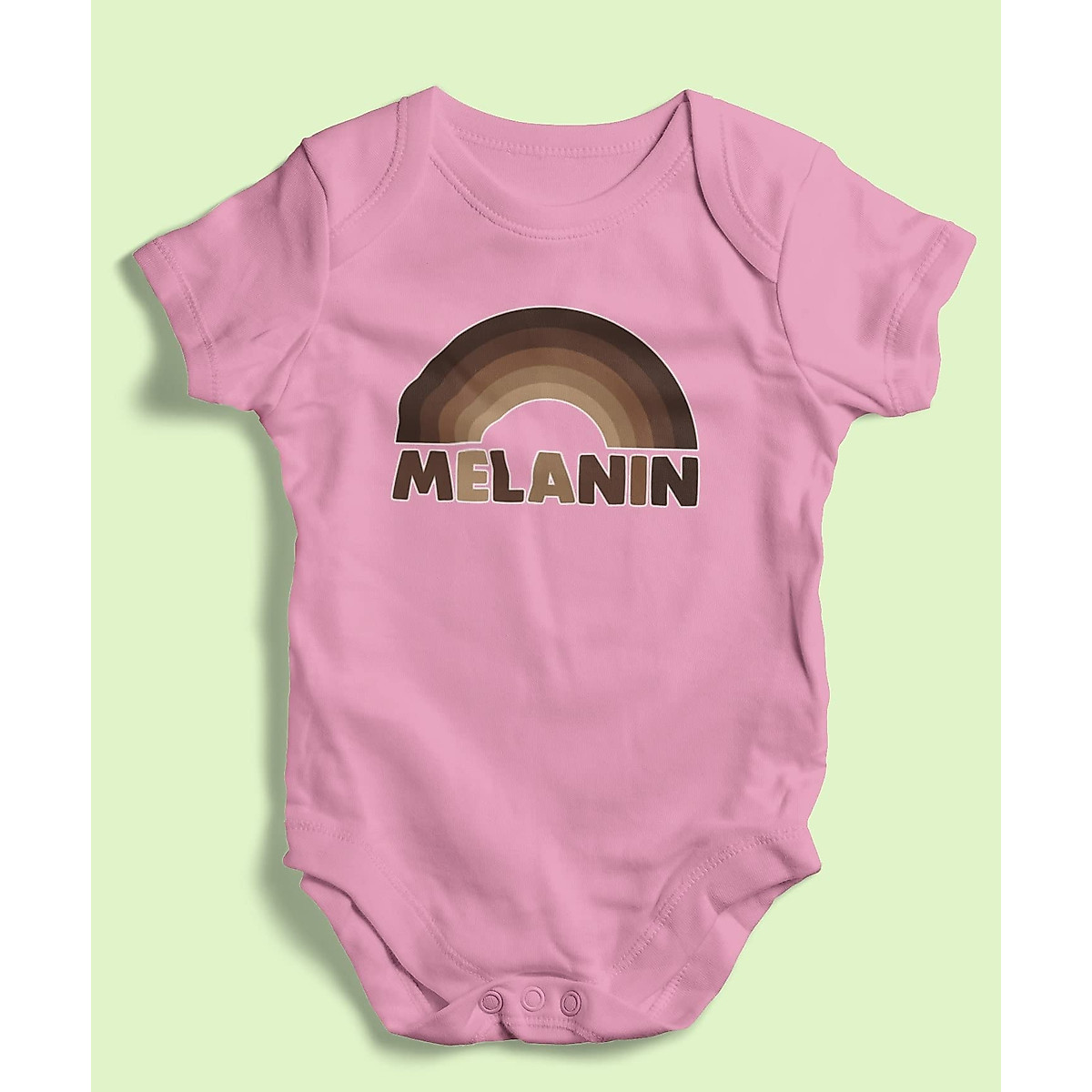 Melanin Rainbow Black History Pride Infant and Toddler Baby Romper Bodysuit Black 6M