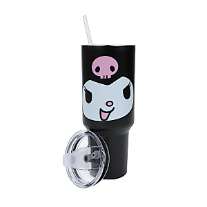 Bioworld Kuromi 40 Oz. Stainless Steel Tumbler With Leak-Proof Lid