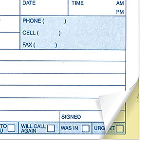 Rediform Telephone Message Book, Two-Part Carbonless, 5 x 2.75, 4 Forms/Sheet, 400 Forms Total