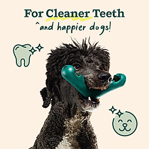WOOF - Bite n' Brush Refills for The Dog Toothbrush Toy - Scrub Plaque and Tartar from Your Dog's Teeth and Mouth - Dog Dental Chew Toy Treats - Approximately 16 Refills