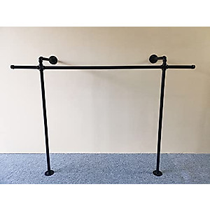 Anynice Industrial Pipe Clothing Rack,Industrial Clothing Rack, Clothing Rods for Hanging Clothes,Clothes Rack,Wall Mounted Garment Rack (58.7" W x 14.4" D x43.3 H, ANY-BF11)