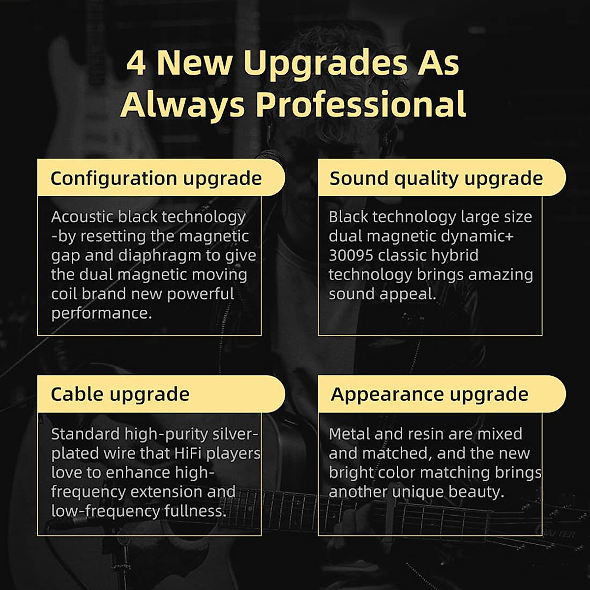 KZ ZSN Pro X in Ear Monitor Earphone 1BA 1DD Wired Earphone HiFi Sport Gaming Earbuds Headphones Compatibility for Phone Computer Tablet