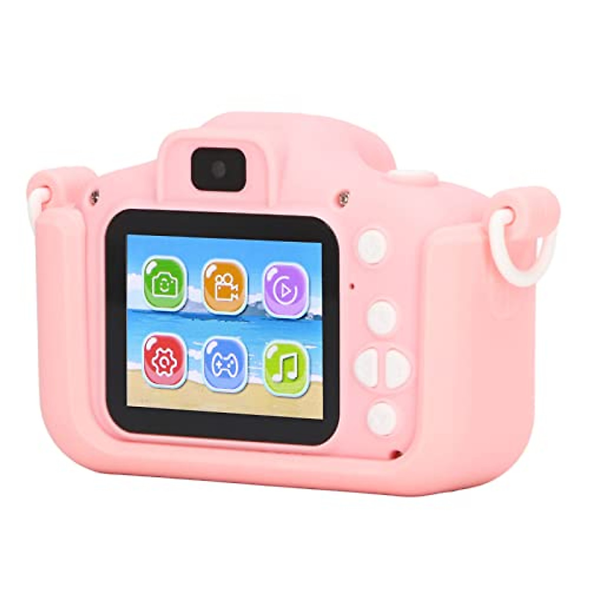 Kids Camera, Pink Cartoon 20MP Digital Video Camera for Children, Child Camera for Photo Game Outdoor