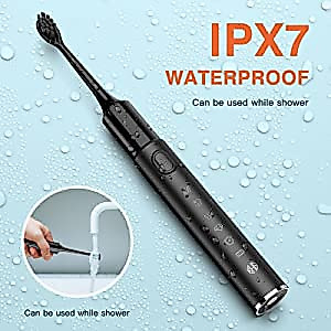 KHS Sonic Electric Toothbrush for Adults, Sonic Toothbrush with 5 Modes Tooth Brush Electric Set with 4 Brush Heads, Rechargeable Electric Toothbrush with 2 Min Smart Timer