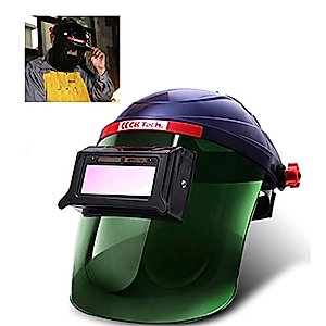 Welding Helmet, Auto Darkening Welding Face Shield, Solar Powered Welder Protective Gear for Arc Tig Mig CT TIG KR, 10 Protective Sheet Inlcuded
