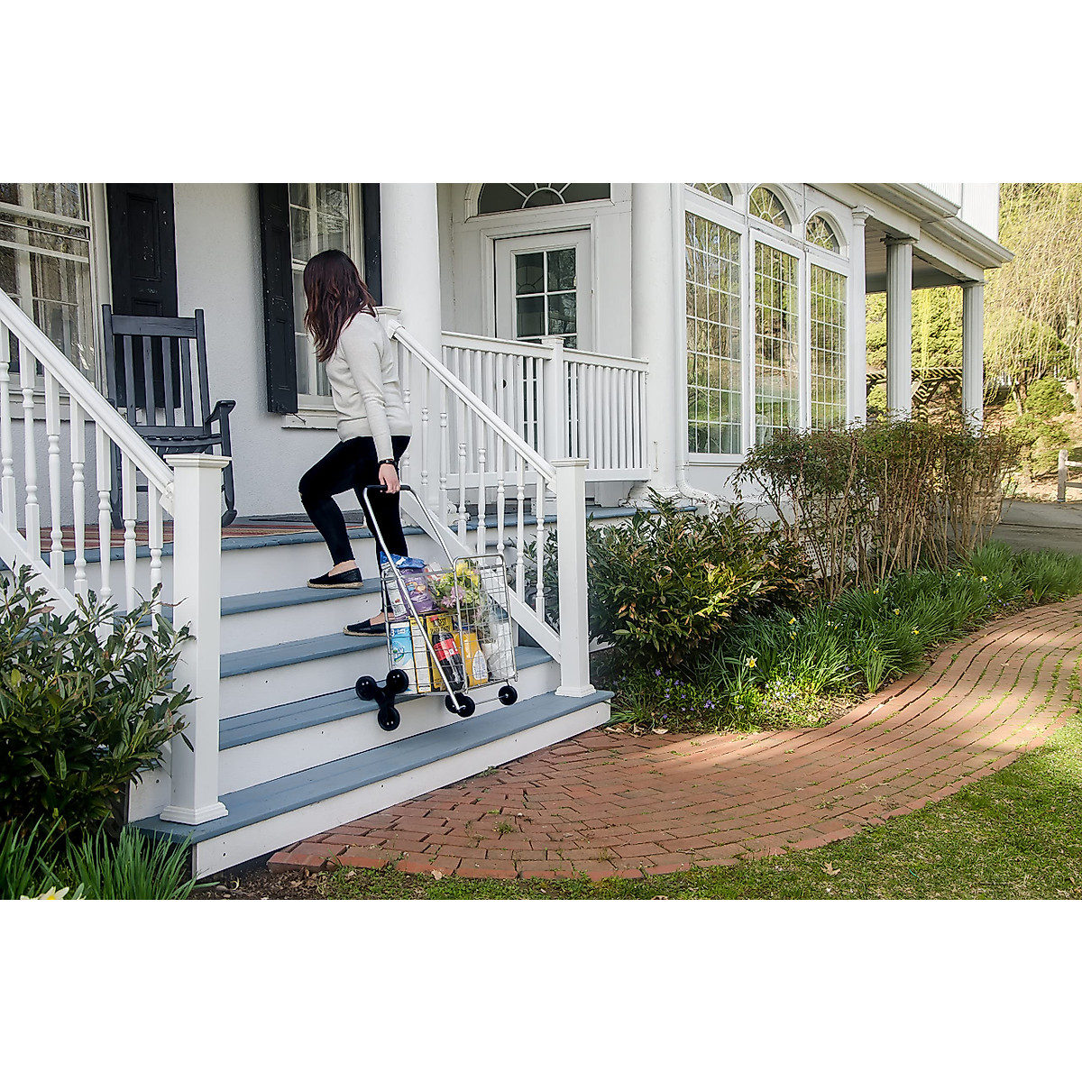 Helping Hand FQ39905 Stair Climber Folding Cart with Wheels and Handle