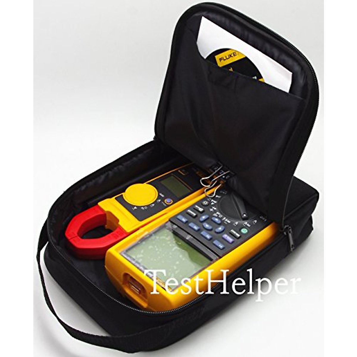 TestHelper KCH20 Big Size Soft Carrying Case Use For Handheld Multimeter,Phase Indicator,Thermometer, Calibrator,Clamp meter,Network,Process Meter, Combo Kit