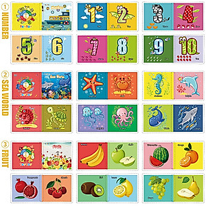 teytoy My First Soft Book, Nontoxic Fabric Baby Cloth Activity Crinkle Soft Books for Infants Boys and Girls Early Educational Toys (Pack of 12)