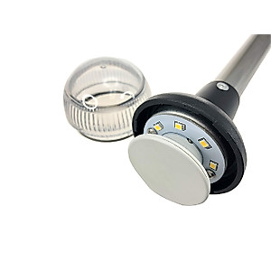 Pactrade Marine Fold Down Pontoon Boat LED 16" H All-Round Anchor Light White