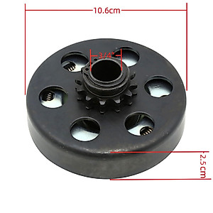 Centrifugal Clutch 3/4" Bore 12 Tooth with #35 Chain Go Karts Clutch for Minibike Lawnmower Fun Kart Honda Engine Replace Parts, 12T 3/4 inch Clutch