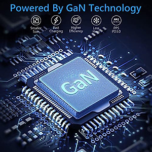 100W USB C Charger, GaN Charger 4 Port USB iphone Wall Charger Fast Charging Block Type C Power Adapter Compatible with MacBook Pro/Air USB C Laptop iPhone 14/13 iPad Pro Galaxy etc(5ft Type C Cable)