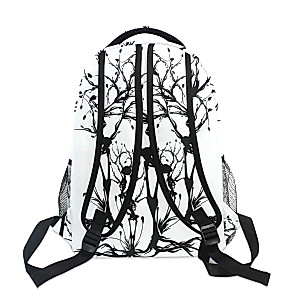 Backpack Black Day Of The Dead Skull Pattern Adults School Bag Casual College Bag Travel Zipper Bookbag Hiking Shoulder Daypack for Women Men