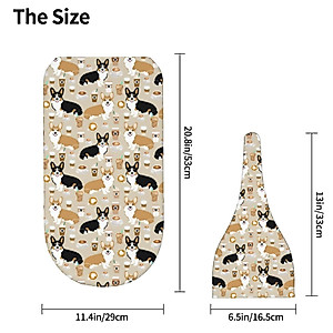 Corgi Newborn Swaddle Blanket with Hat Set Baby Stuff Receiving Blankets Soft Transition Sleep Sacks Gifts for Infant Boys Girls