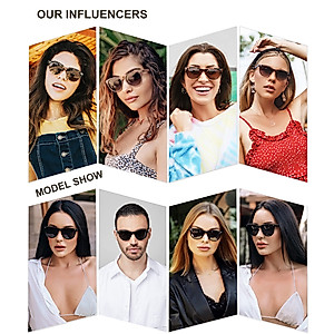 SOJOS Classic Polarized Sunglasses for Women Men Small UV400 Lenses SJ2076 with Brown Tortoise/Brown