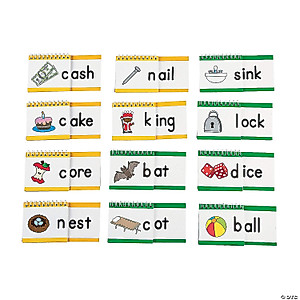 Fun Express Word Family Spiral Flip Books (37 Pieces) Language Teaching Aids and Classroom Supplies