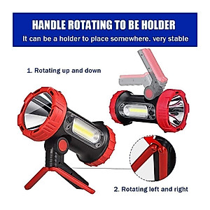 HHWKSJ Emergency Lights, Rechargeable LED Portable Camping Lantern/Flashlight 6000mAh Power Bank with 4 Modes, for Emergency Hiking Home and More