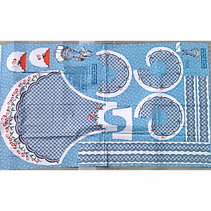 Easy Cut and Sew Adorable Apron Kit - Retro Style"Cherry Red" (35" x 62" Fabric Panel)