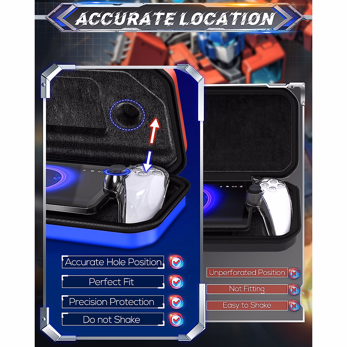 FYOUNG 3 in 1 Accessories Bundle for Playstation Portal, Carrying Case & Hard PC Clear Cover Set with Screen Protector, Protective Shell Portable Travel Handbag for PS5 Portal Remote Player