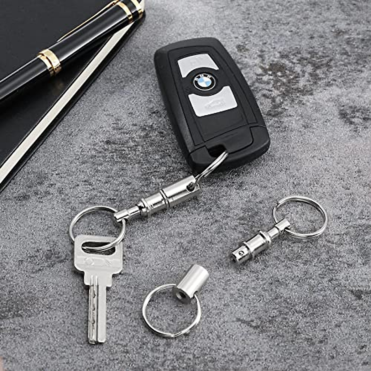 eBoot Detachable Pull Apart Key Rings Keychains (2 Pack)