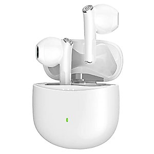 iKF Find Air4 Wireless Earbuds Bluetooth 5.2 Headphones with Charging Case Stereo Sound Touch Control Waterproof Built-in mic in-Ear Earphones 25-30 Hours for Sport Compatible iOS/Android White…