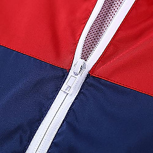 Mens Tennis Crop Vest Half Zip Hoodie Men Windbreaker Long Sleeve Lightweight Fleece Jacket Men Lightweight Breathable Rain Jackets Track Coat Black Jacket Cropped Vest Red L