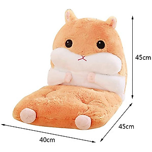 YILANLAN Cute Hamster Chair Cushion Floor Cushion Cartoon Animal Cushion car Cushion Office Cushion (45cm*45cm*40cm, Orange)