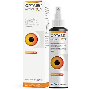 Optase Protect Eyelid Cleansing Spray - Hypochlorous Acid Spray for Daily Protection - Soothing for Dry Eye, Blepharitis, and Stye Treatment - Hypochlorous Acid Eyelid Cleanser - 100 ml