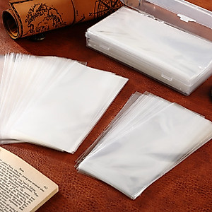 Shappy 301 Pieces Paper Money Holders with 2 Pcs Plastic Storage Case Clear Currency Sleeves Plastic Bill Pages Bill Storage Sleeves for Cash Dollar Currency Collectors Money Protector