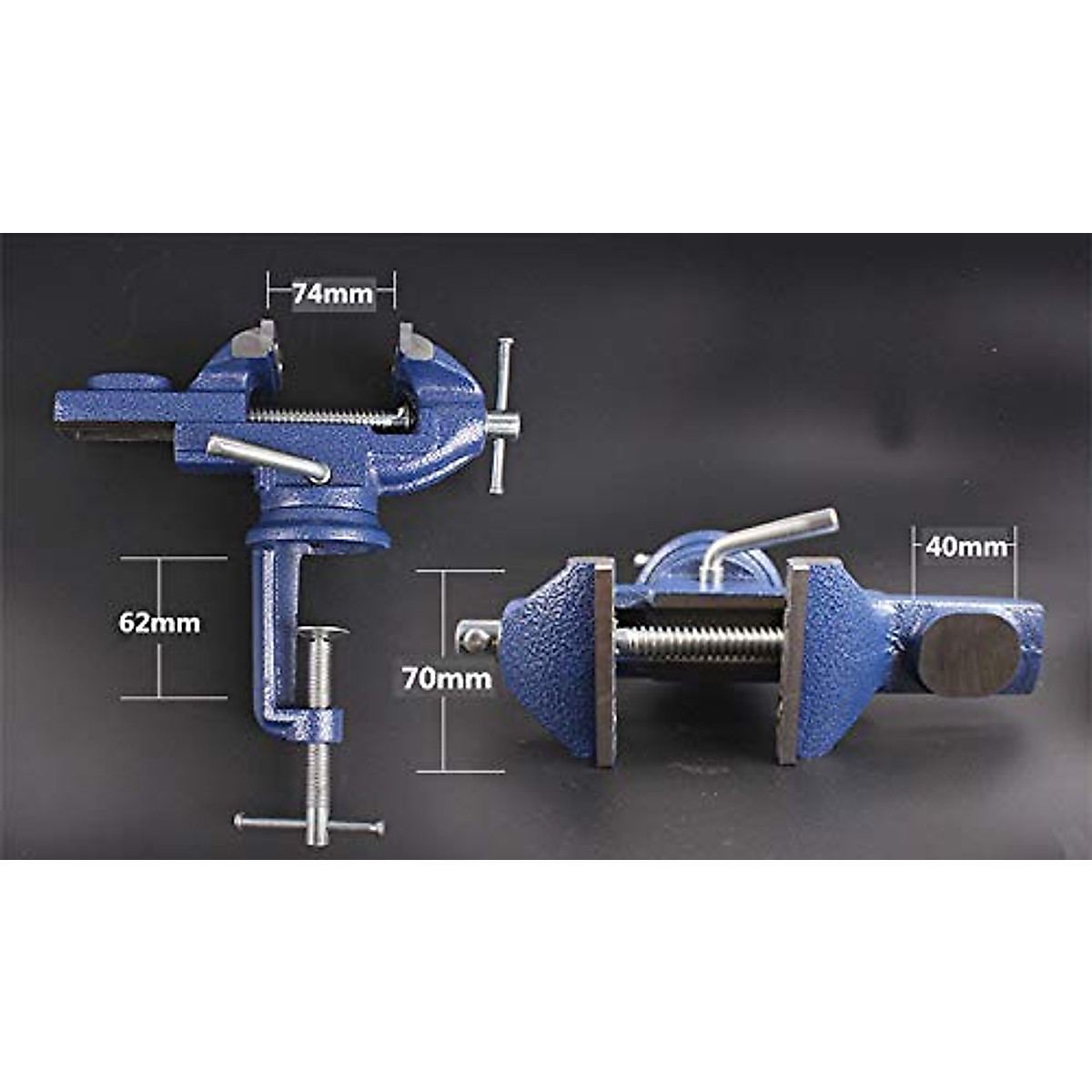 Vise Universal Rotate 360° Work Clamp-on Vise Table Vise, 3"