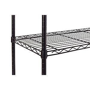 Home Storage Space HSS 5 Tier Wire Shelving Rack, Black, 16" Dx36 Wx72 H