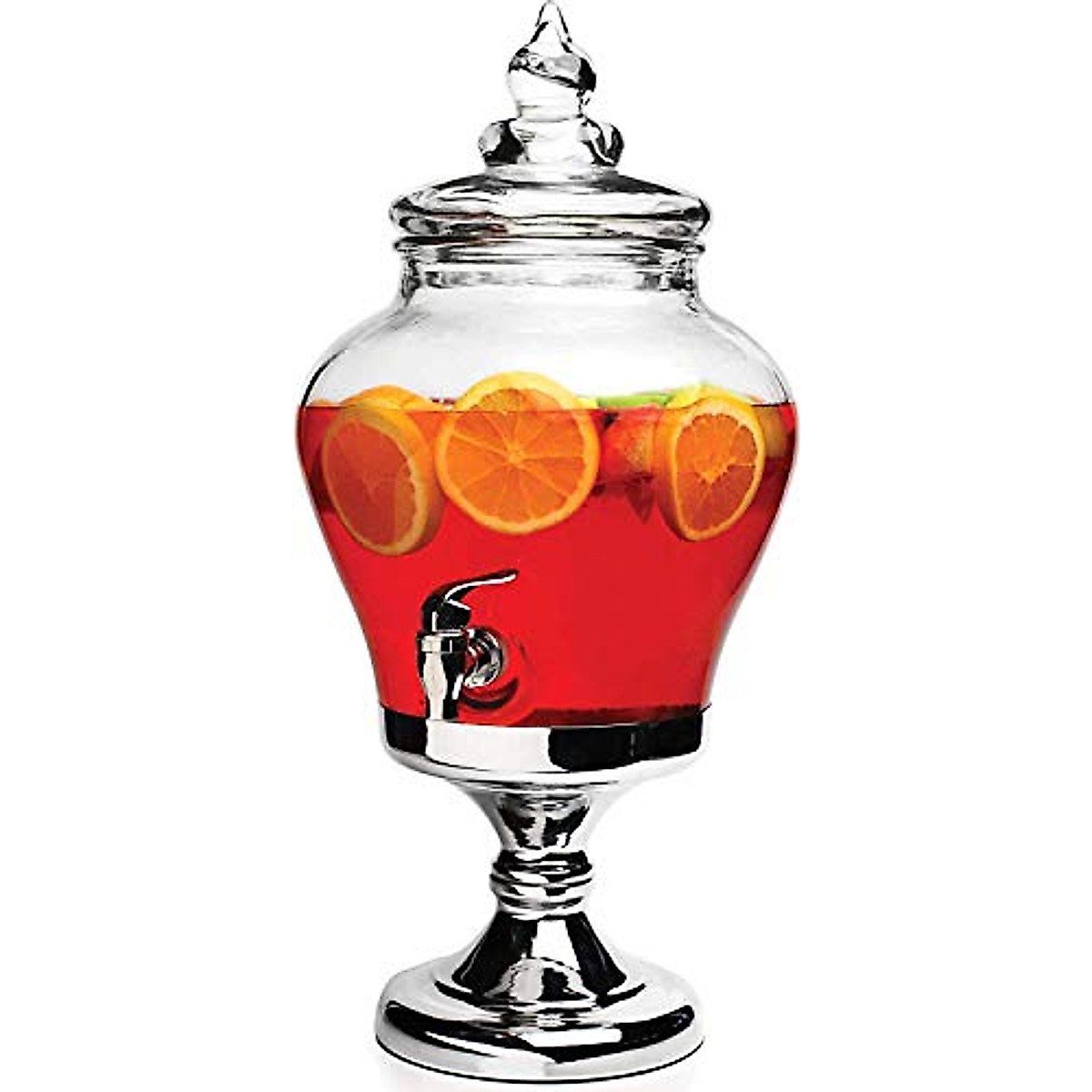 AquaNation BPA Free Replacement Cooler Faucet Water Bottle Jug Ceramic Water Crock Reusable Spigot Spout Water Beverage Lever Pour Dispenser Valve Gravity Water Tap - Chrome (1)