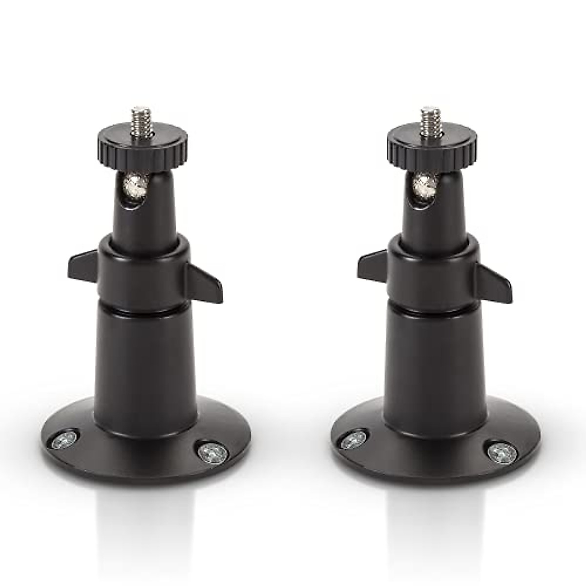 Wasserstein Adjustable Indoor/Outdoor Security Metal Wall Mount Compatible with Arlo Pro/Pro 2/Pro 3/Ultra/Ultra 2, & Others - Ring Stick Up Cam Battery, eufyCam E/2C (2 Pack, Black)