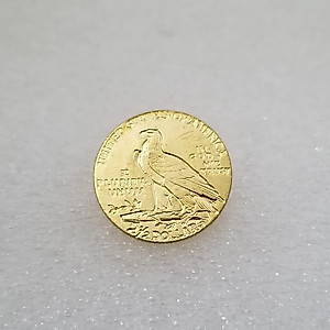 Kocreat Copy 1915 Indian Head Eagle Gold Coin 2.5 Dollars-Replica USA Souvenir Coin Lucky Coin Hobo Coin Morgan Dollar Collection