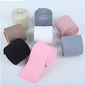 Herrmosa 6cm Fold Over Elastic Band Spandex Satin Rubber Band Underwear Edging Waist Elastic Bands Ties Clothing Accessories 1m - White