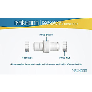 Makhoon Pool Cleaner Hose Swivel 9-100-3002 & Hose Nut 9-100-3109 Combo Replacement Kit for Polaris Zodiac 360 Pool Cleaner Hose Swivel 9-100-3002 and Hose Nut 9-100-3109 (3 Pack)