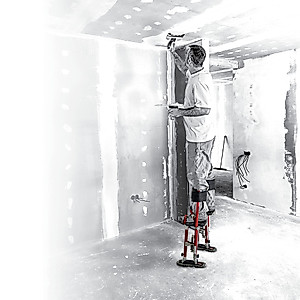 Metaltech I-BMDS2440 BuildMan Grade 24-in. to 40-in. Drywall Stilts 2-Pack, Anodized Aluminum Stilts for Adults, Drywall Tools for Home Improvement, Paint Stilts with Anti-Fatigue Comfort Straps