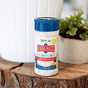 Redmond Real Salt - Natural Unrefined Sea Salt, 10oz Fine Salt shaker with 10oz Kosher Salt Shaker