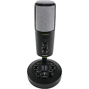 Mackie EM-Chromium Element Series Chromium USB Condenser Microphone Bundle with Deco Gear Universal Pop Filter Microphone Wind Screen and 1 YR CPS Enhanced Protection Pack
